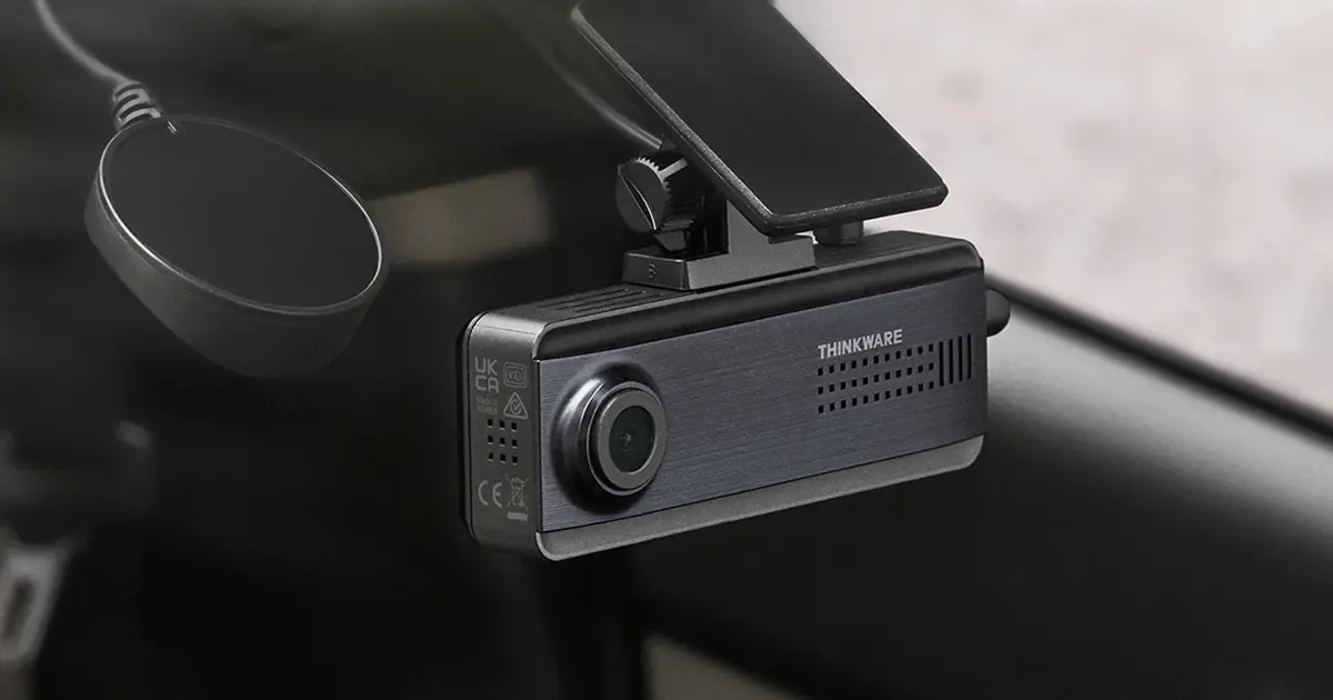 A dashcam in a car window - Speed of Sound Technologies
